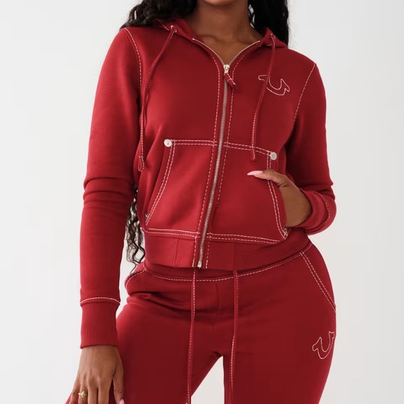 True Religion | Jackets & Coats | True Religion Red Zipup | Poshmark